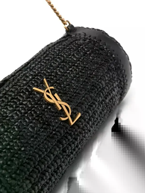 Saint Laurent Small Sade Raffia Shoulder Bag