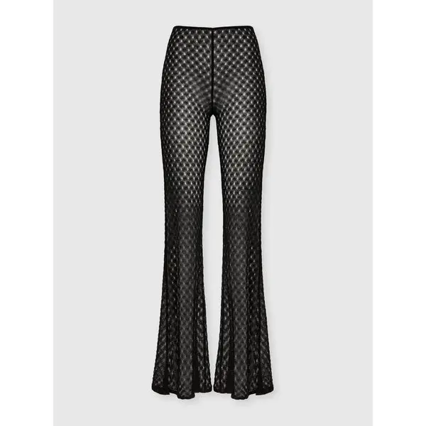 Missoni Flared Lamé Viscose Trousers - Black