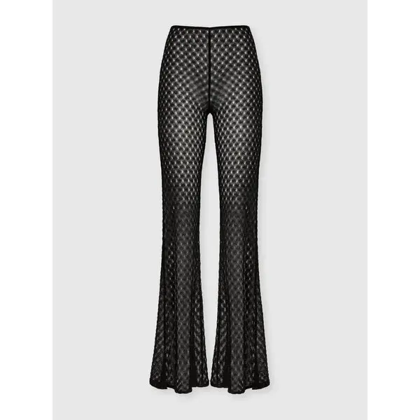 Missoni Flared Lamé Viscose Trousers - Black