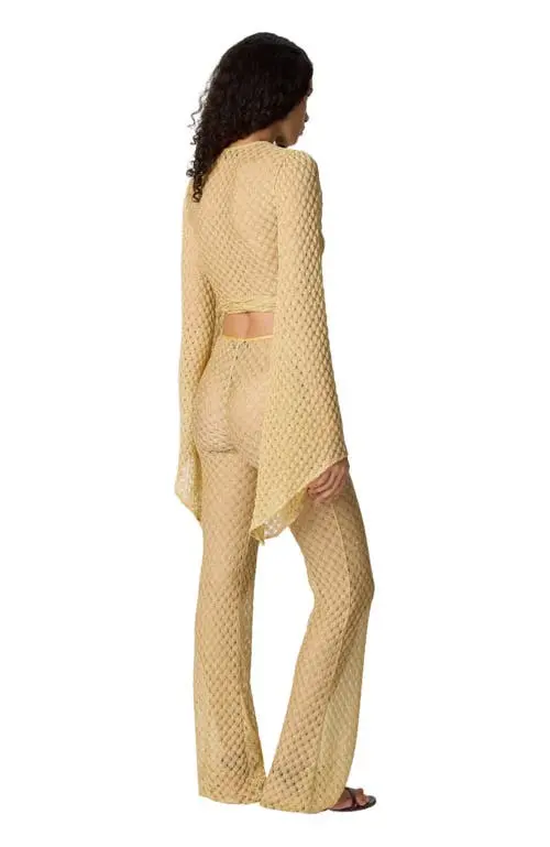 Missoni Flared Lamé Viscose Trousers - Gold