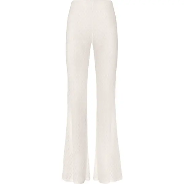 Missoni Flared Lamé Viscose Trousers - White