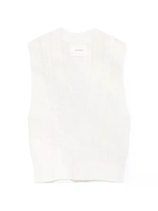 LISA YANG Sallie Cable-knit Vest - White