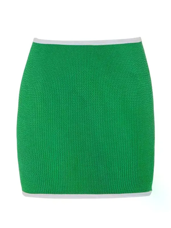 Hunza G Devyn Crinkle Skirt - Green