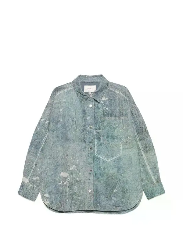 GESTUZ Printed Pocket Shirt