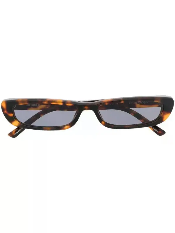 Attico Thea Rectangle-frame Sunglasses - Brown