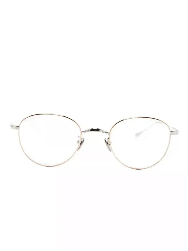 MASUNAGA Gms-396 Round-frame Glasses - Silver