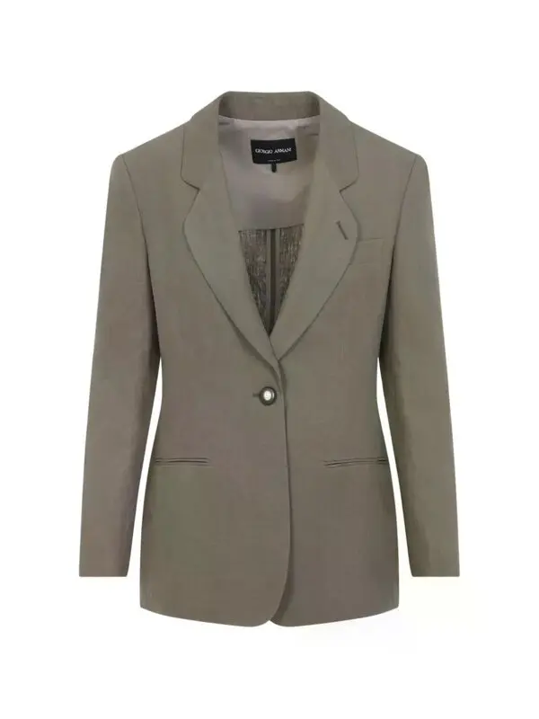 Giorgio Armani Single-button Linen Jacket