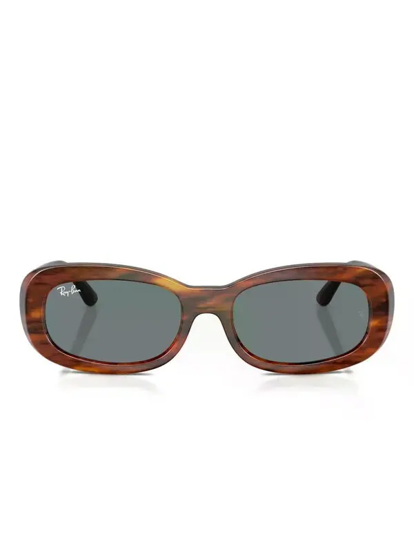 Ray-ban Oval-frame Sunglasses - Brown