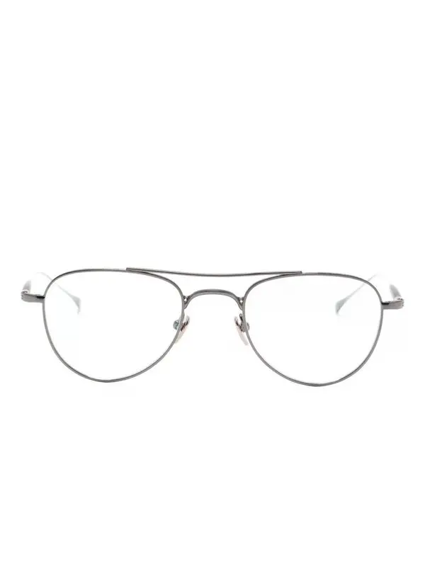 MASUNAGA Gms-129t Pilot-frame Eyeglasses - Silver