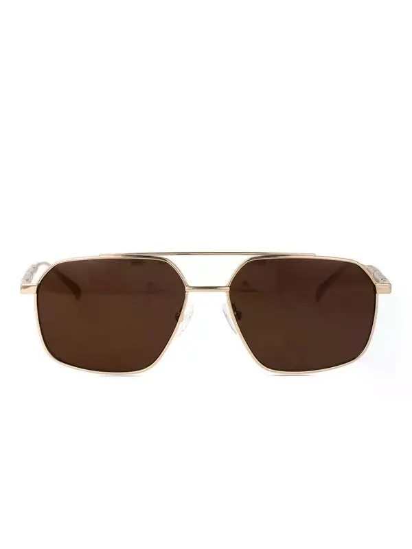 Alexander McQueen Square Frame Sunglasses - Gold