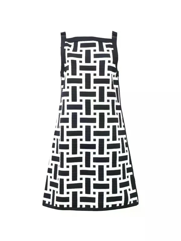 Hermès Geometric-pattern Mini Dress