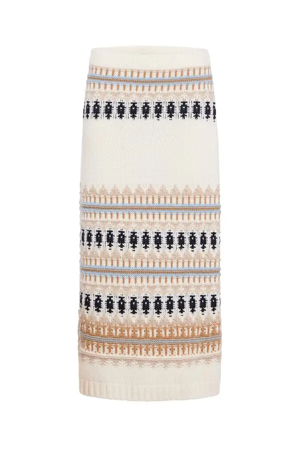 MARIE OLIVER Giana Fair Isle Knit Skirt
