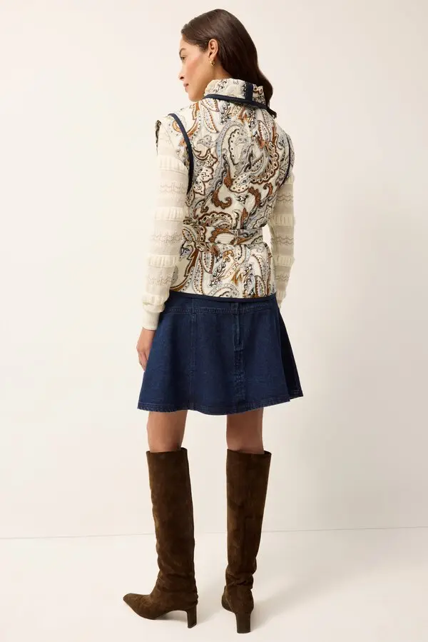 MARIE OLIVER Paisley Quilted Vest - Trinity