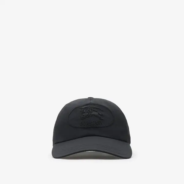 Burberry Knight Stamp Nylon Baseball Cap - Black/sand Beige