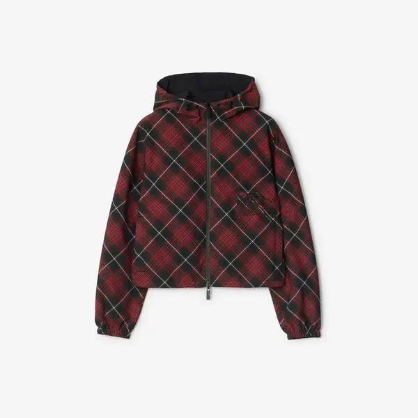 Burberry Reversible Check Hooded Jacket - Poppy Red