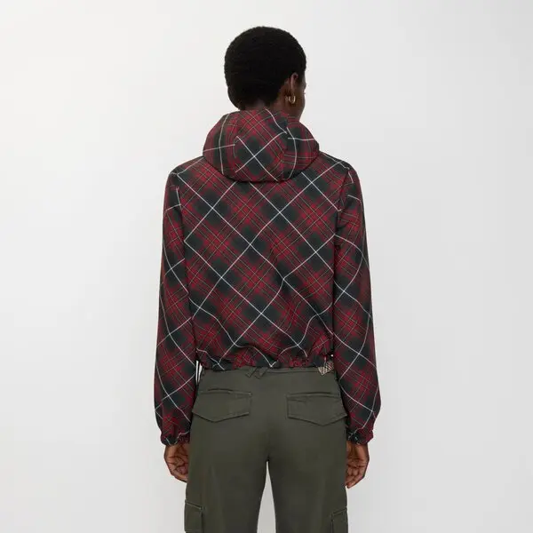 Burberry Reversible Check Hooded Jacket - Poppy Red