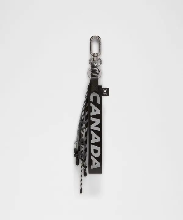 Lululemon Team Canada Paracord Keychain - Black