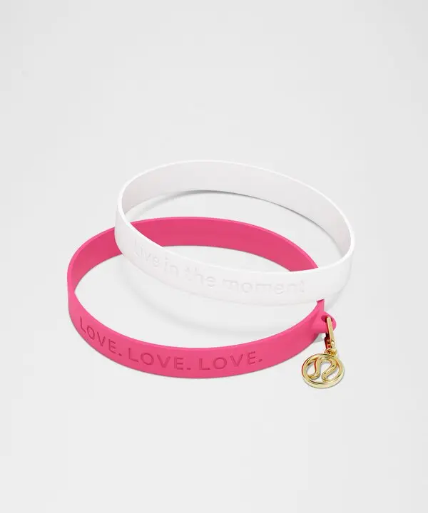 Lululemon Back To Life Bottle Bands - Jewelled Magenta/white
