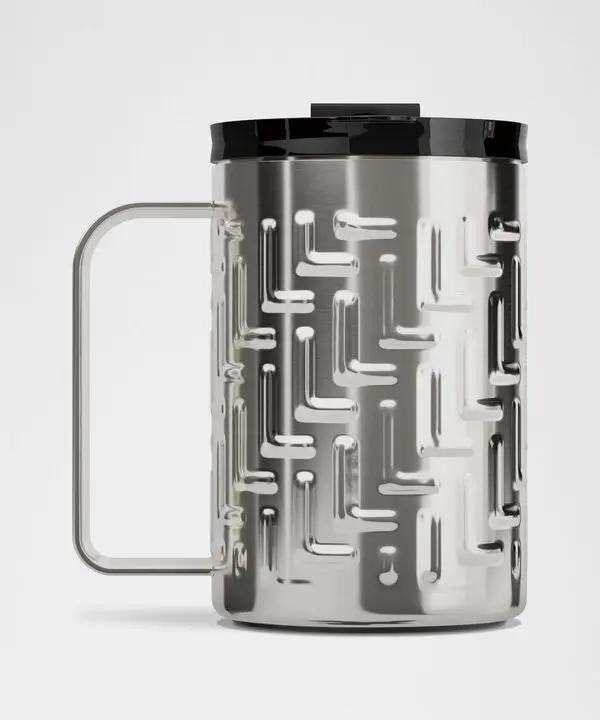 Lululemon Insulated Mug 12oz - Stainless Steel/black