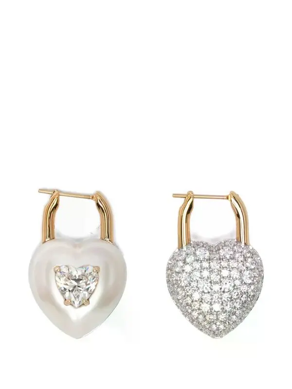SWAROVSKI Heart-shape Earrings - Gold