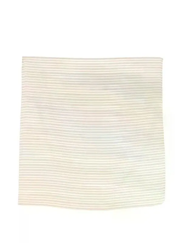 TOTEME Striped Silk Scarf - Neutrals