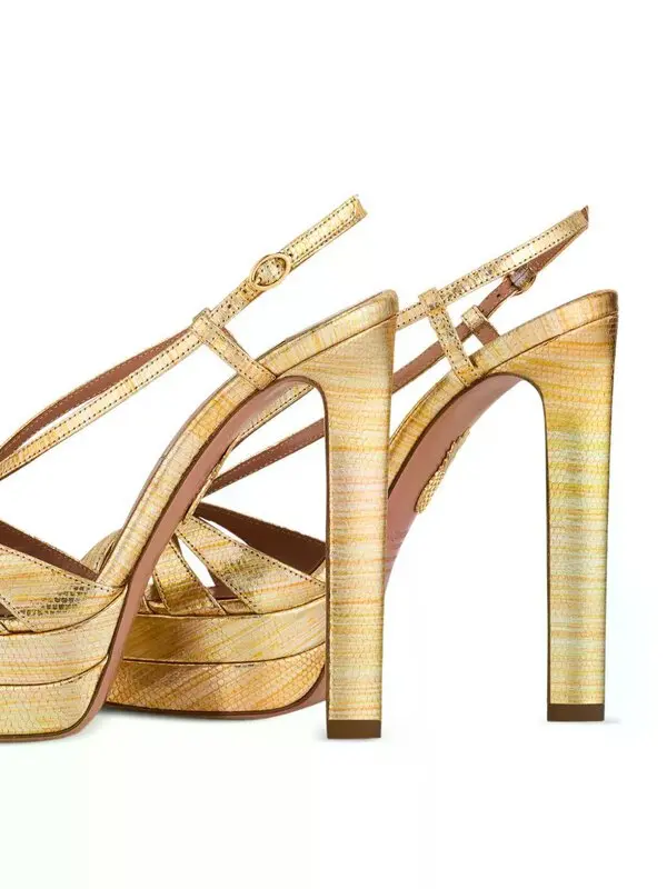 AQUAZZURA Aimée Heeled Sandals - Gold