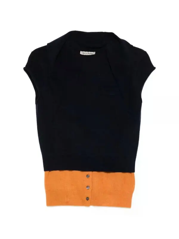 MERYLL ROGGE Layered Knitted Vest