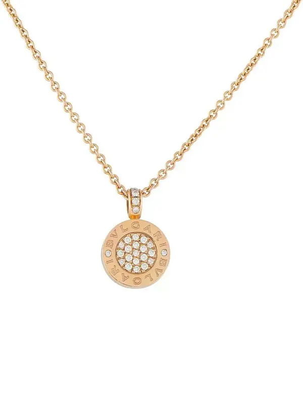 BVLGARI Diamond Pendant Necklace - Pink