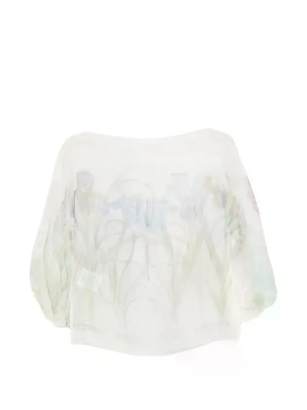 Alberta Ferretti Floral Silk Top
