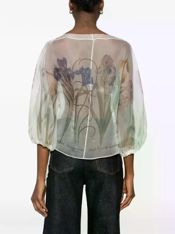 Alberta Ferretti Floral Silk Top