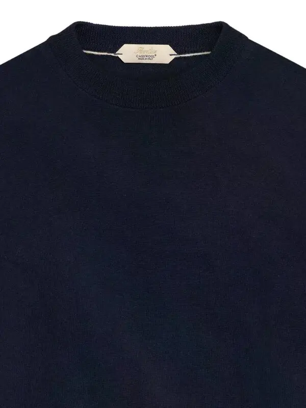 AURELIEN Fine-knit T-shirt - Blue