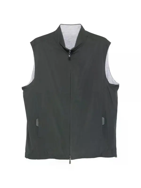 Corneliani Zip-up Sleeveless Gilet - Grey