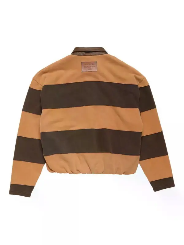 Acne Studios Striped Long-sleeve Polo Top