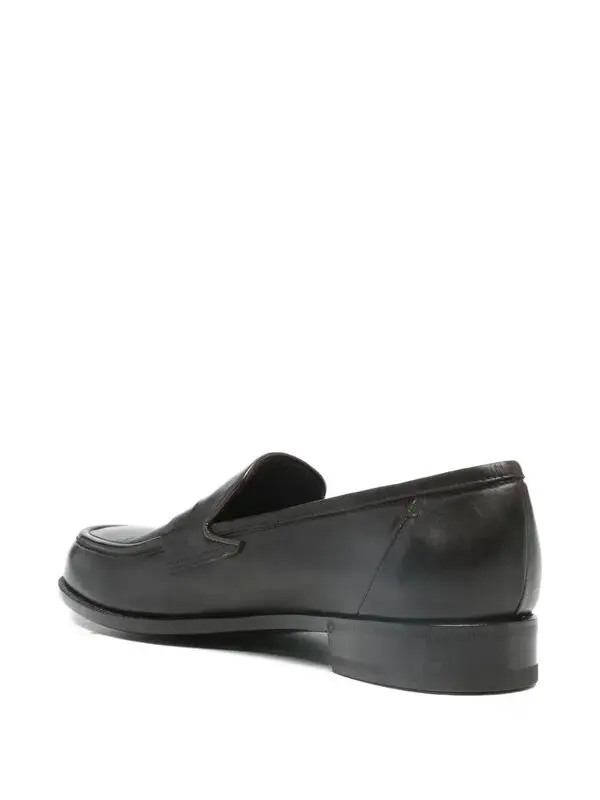 LARDINI Leather Flat Loafers