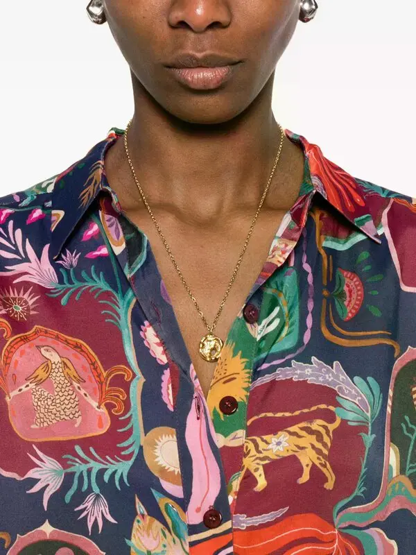 Farm Rio Floral Print Shirt