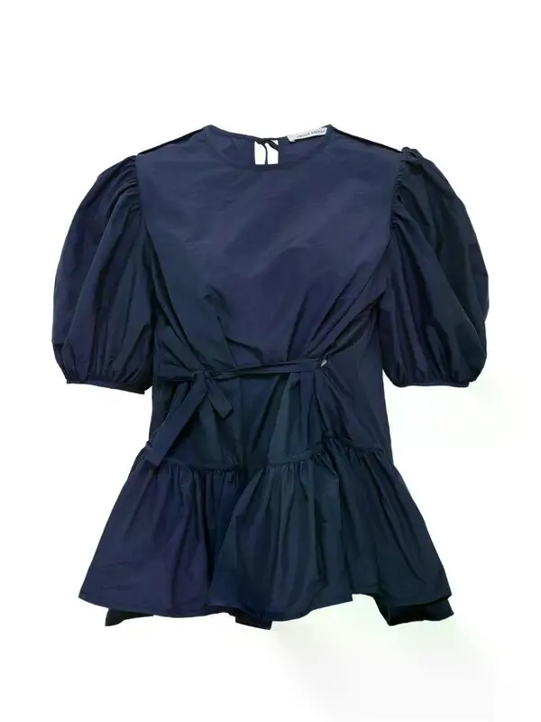 Cecilie Bahnsen Bale Puff-sleeve Blouse - Blue
