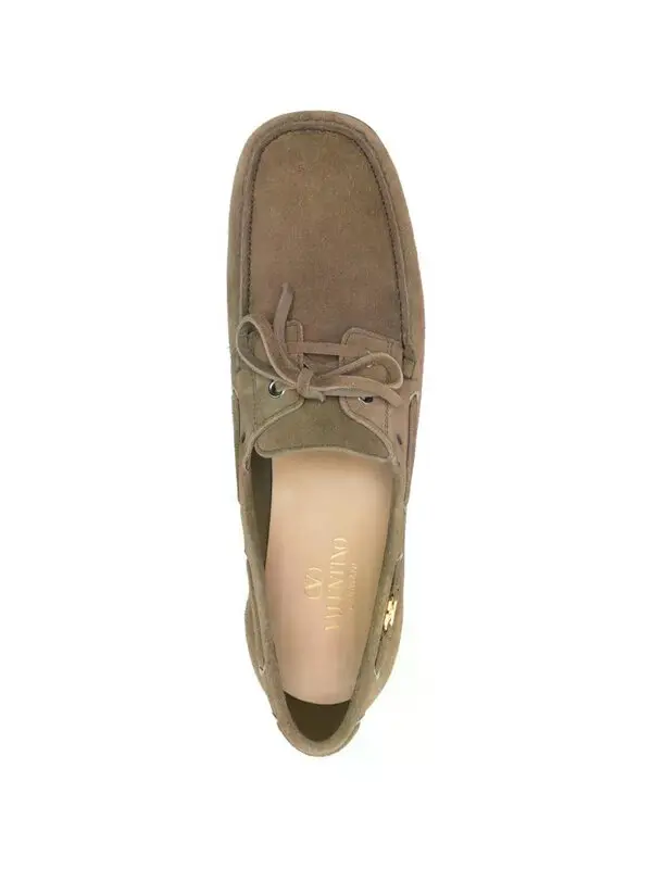 Valentino Garavani Suede Boat Shoes - Brown