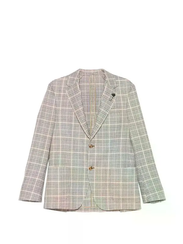 LARDINI Checked Single-breasted Jacket