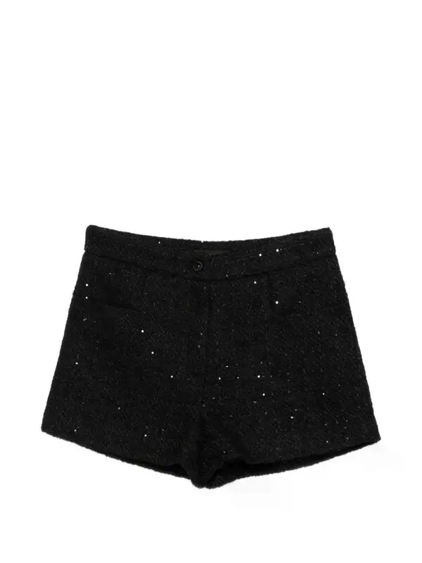 THELAURENT Sequin-embellishment Shorts - Black