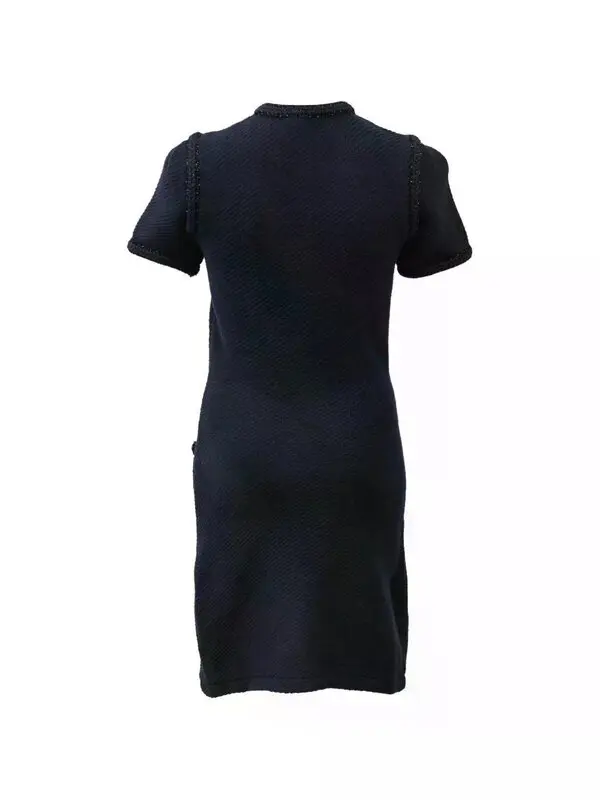 SELF-PORTRAIT Metallic-trim Knitted Dress