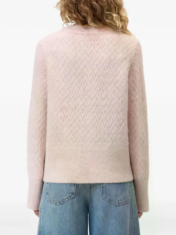 Closed V-neck Long-sleeve Sweater