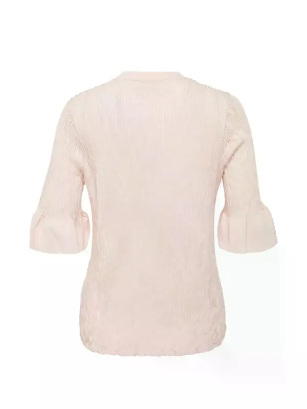 JIL SANDER Flounce-sleeved Metallic T-shirt