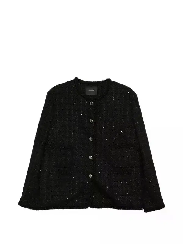 THELAURENT Sequin-embellished Front-pocket Jacket - Black