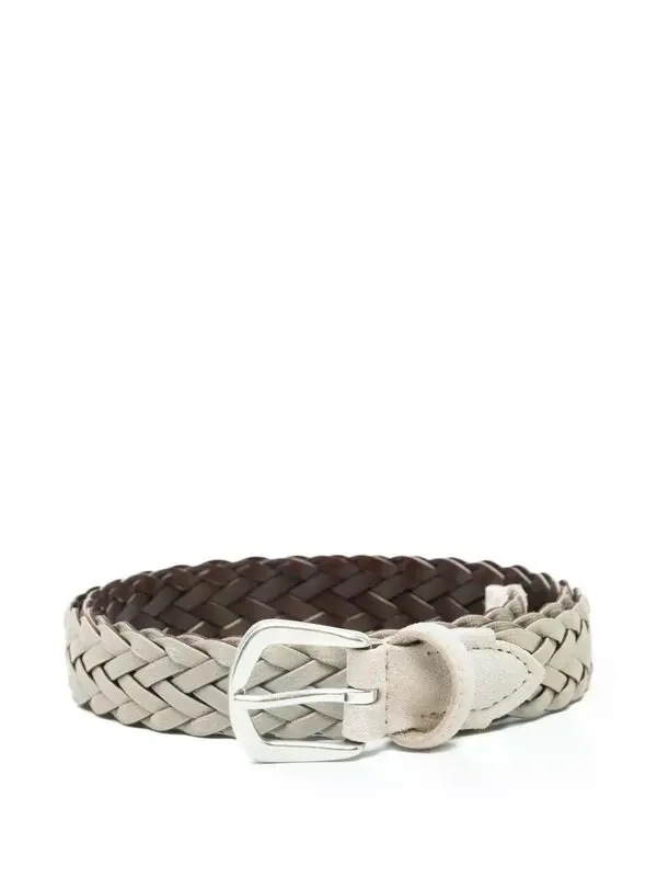 Eleventy Braided Buckle Belt - Neutrals