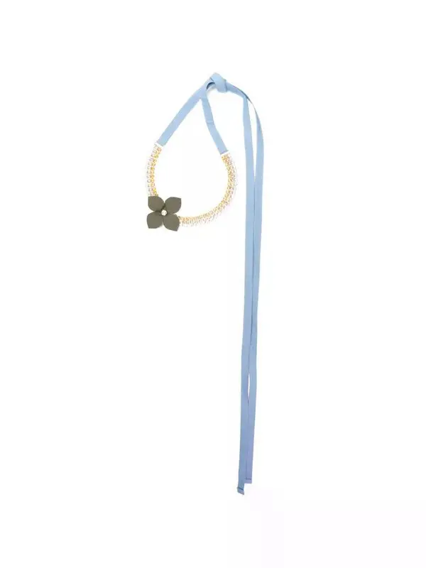 Marni Floral-appliqué Necklace - Gold