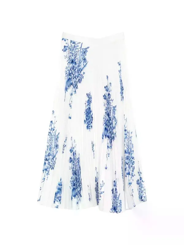 ENFOLD Floral Pleated Skirt