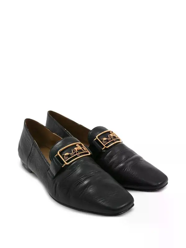Hermès Plaque-embellished Flat Loafers