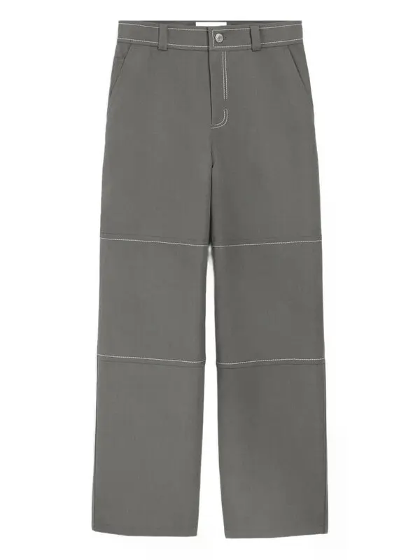 Ami Contrast-topstitching Worker Trousers