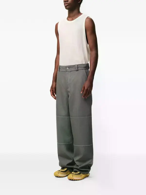 Ami Contrast-topstitching Worker Trousers