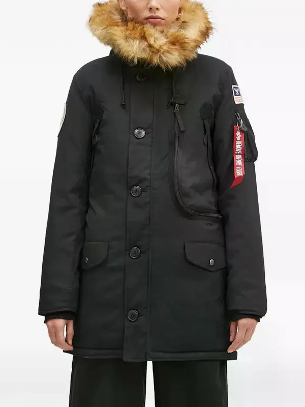 Alpha Industries Fur-trim Patch-detail Coat